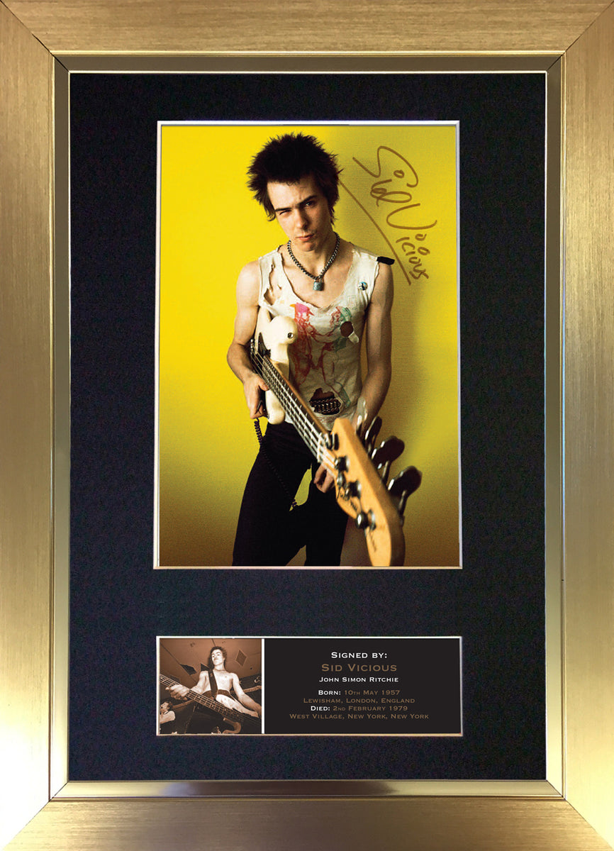 Sid Vicious Signed Autograph Quality Mounted Photo Repro A4 Print 486 – The Autograph Gallery