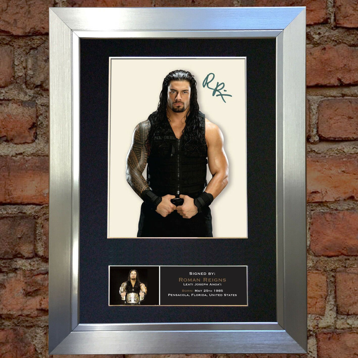 ROMAN REIGNS WWE Signed Autograph Mounted Photo Repro A4 Print 428 ...