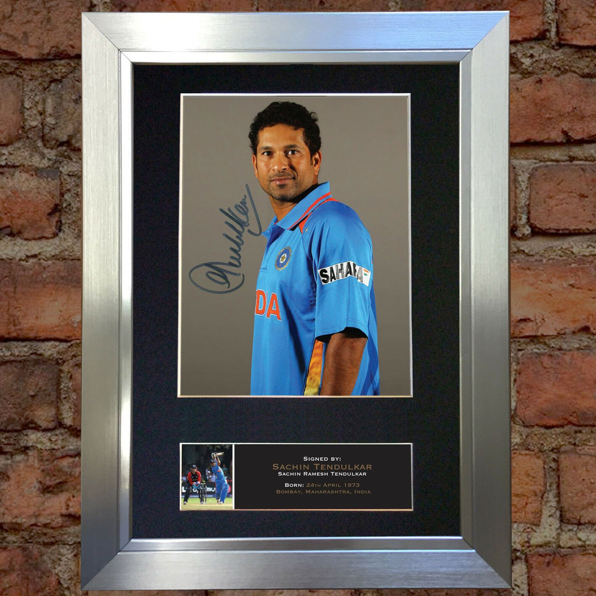 SACHIN TENDULKAR Cricket Signed Autograph Mounted Photo Repro A4 Print ...