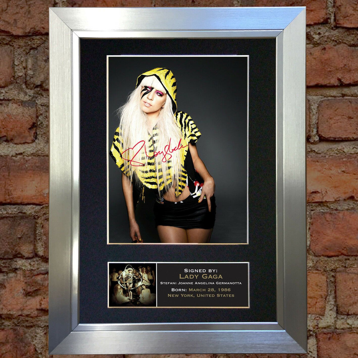 LADY GAGA Mounted Signed Photo Reproduction Autograph Print A4 236 ...
