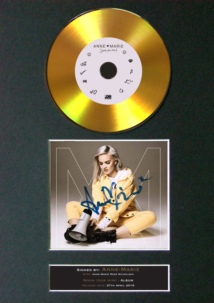 #176 Anne Marie - Speak Your Mind Gold CD – The Autograph Gallery