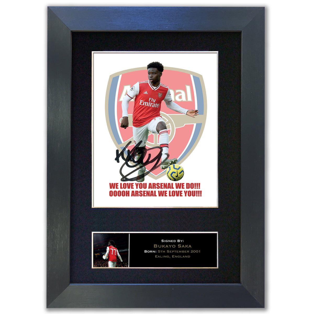 #864 Bukayo Saka Arsenal Mounted Print – The Autograph Gallery