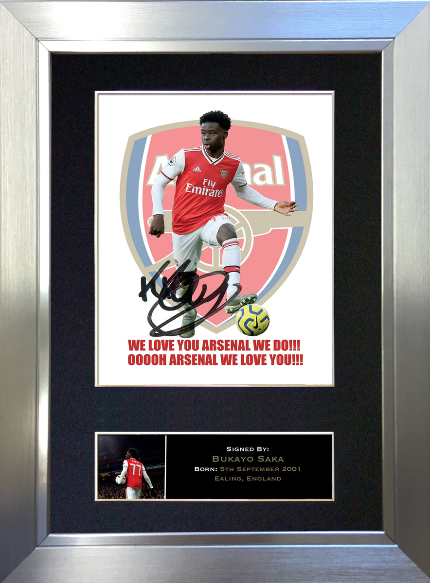 #864 Bukayo Saka Arsenal Mounted Print – The Autograph Gallery