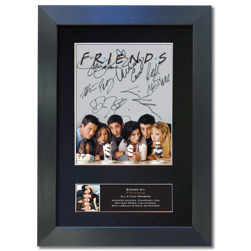 FRIENDS CAST SIGNED POSTER TV SHOW SERIES SEASON PRINT PHOTO AUTOGRAPH ...