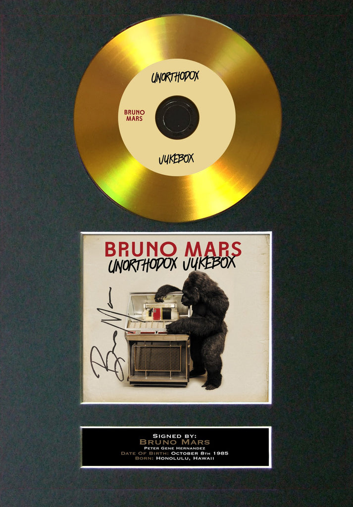#125 Bruno Mars - Unorthodox Jukebox Gold CD – The Autograph Gallery